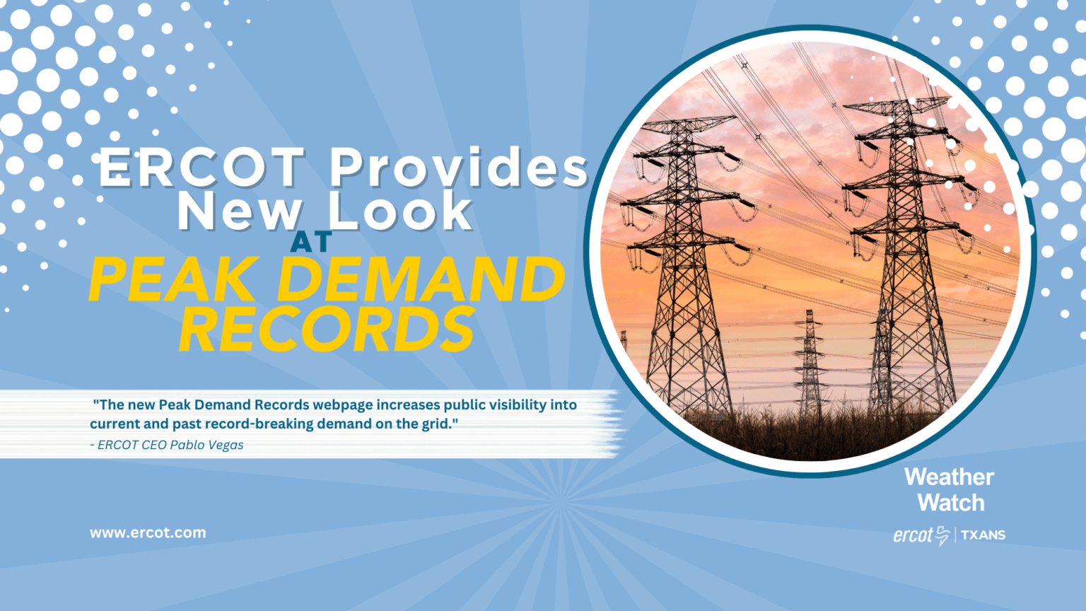 ERCOT Provides New Look at Peak Demand Records | Amerigy Energy